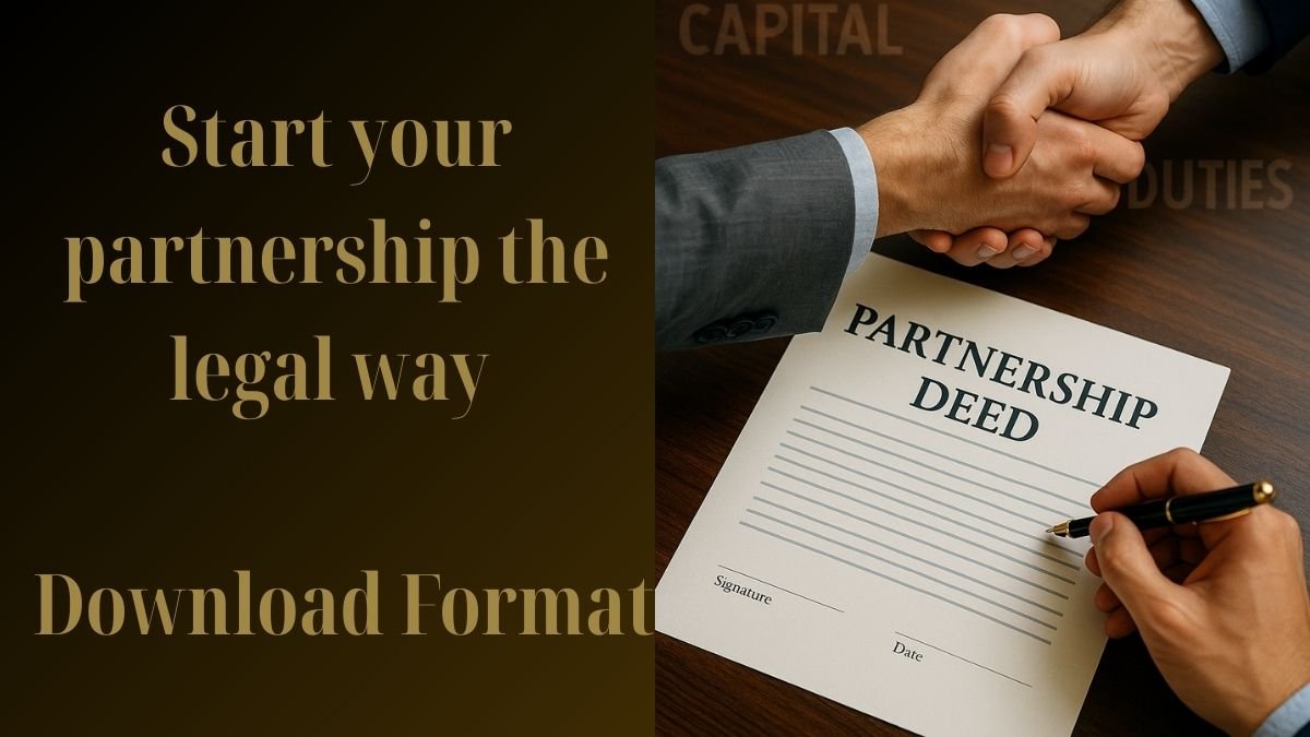 Partnership Deed Format: Sample, Structure, and Download Options in ...