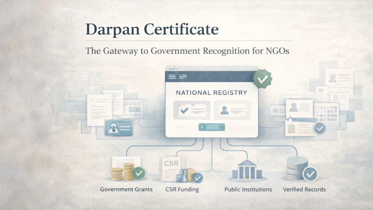 Darpan Certificate for NGOs: Registration on NITI Aayog NGO Darpan ...