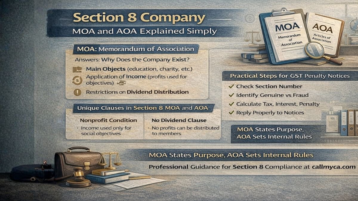 Section 8 Company MOA and AOA Format (Word): Explained in Simple ...
