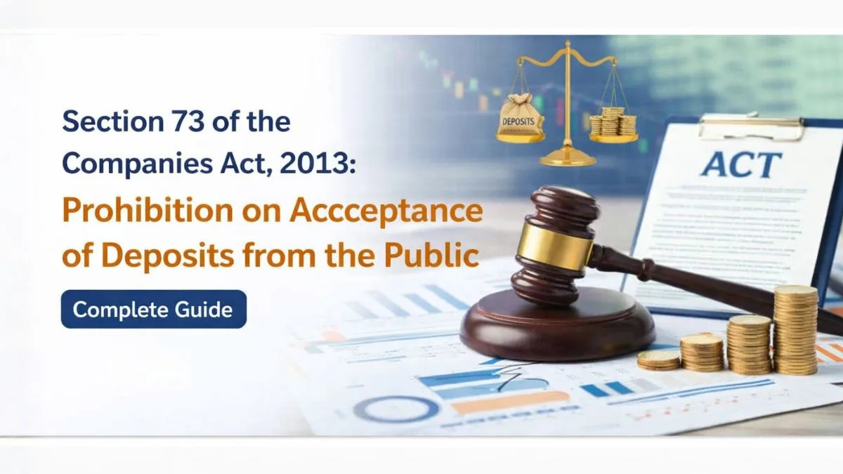 Section 73 of Companies Act 2013 | Public Deposit Rules & Compliance